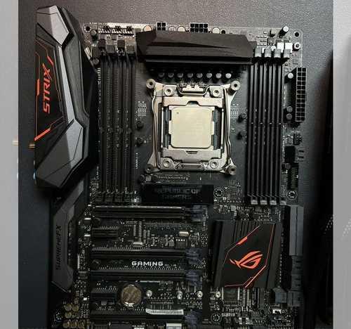 Комплект asus strix x99 + 6800k+сжо