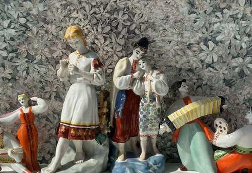 Фарфоровые статуэтки Полонне набором 4 шт
