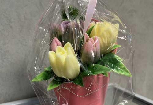 Тюльпаны из мыла ручной работы 8 марта