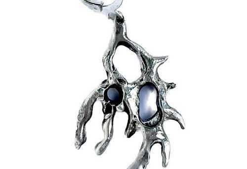 Серьга трайбл серебро 925