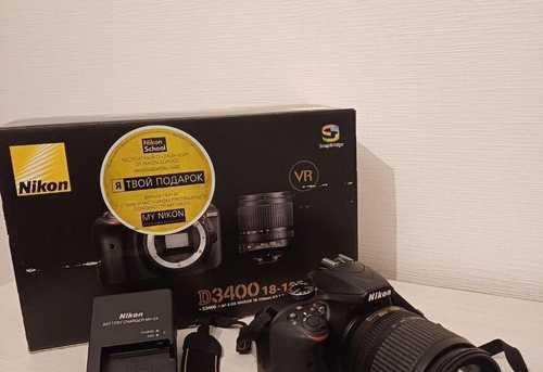 Зеркальный фотоаппарат nikon d3400 18-105 VR Kit