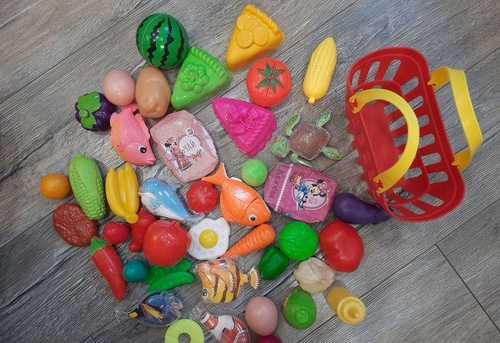 Овощи и фрукты игрушечные, игровые продукты