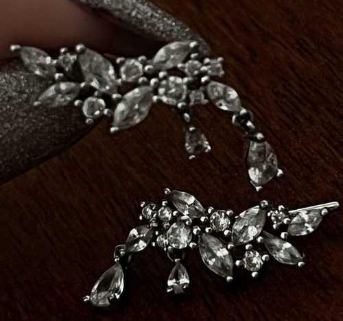 Серьги кафы серебро