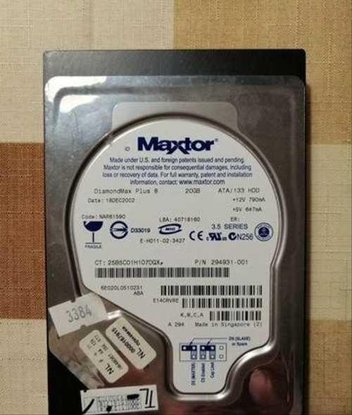 Жесткий диск (HDD) 20 гб Maxtor DiamondMax Plus 8