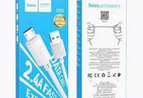 Кабель оптом. USB hoco X88, microusb, 2.4А, 1 м