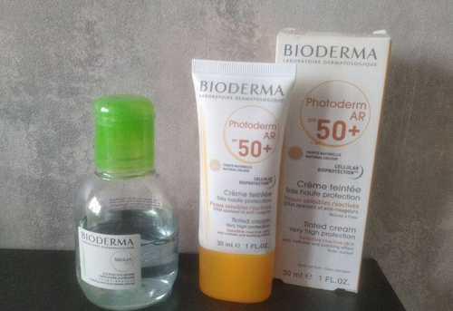 Очищающая вода и солнцезащитный флюид Bioderma