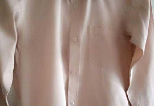 Рубашка школьная р.36, рукав 47 см светло бежевая