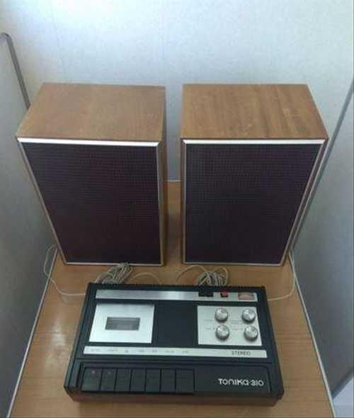 Магнитофон кассетный Тоника-310 стерео с колонками