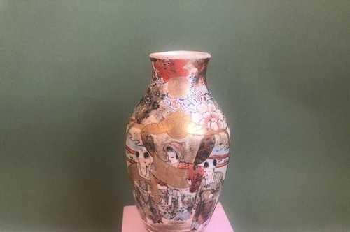 Антикварная фарфоровая ваза Сацума 19 век