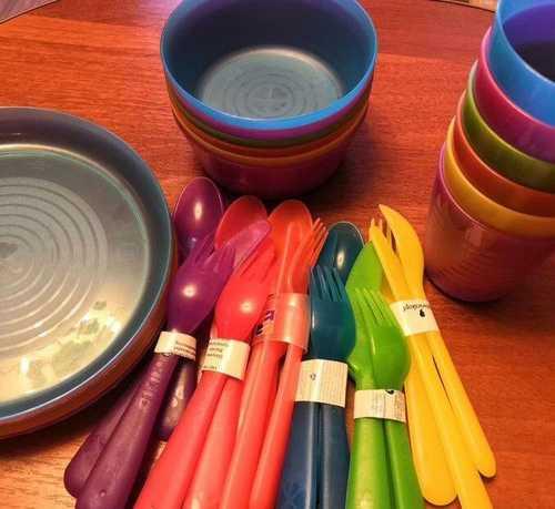 Набор пластиковой посуды IKEA kalas