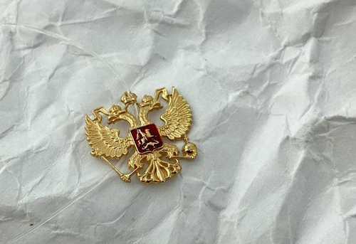 Значок на пиджак золото 585 пробы Герб РФ