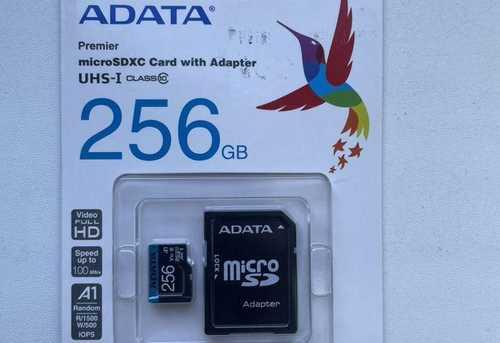 Карта памяти adata MicroSD 256 гб class 10