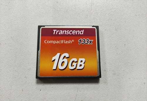 Карта памяти CompactFlash 16GB Transcend 133X