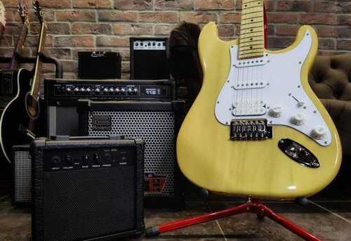 Электрогитара Stratocaster + комбоусилитель