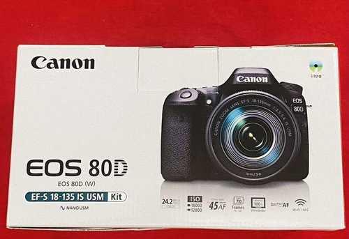 Canon 80d kit 18-135mm nano новый