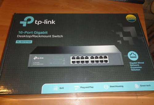 Гигабитный комммутатор TP-Link TL-SG1016D