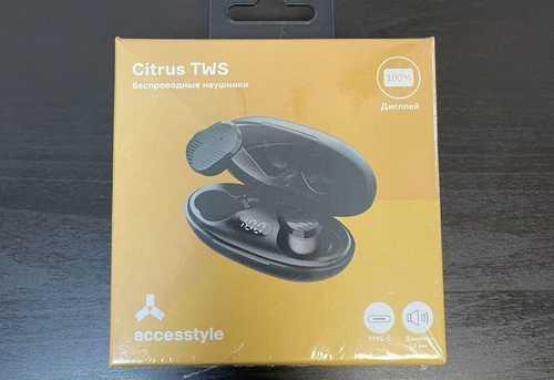 Беспроводные наушники Accesstyle Citrus TWS чёрные