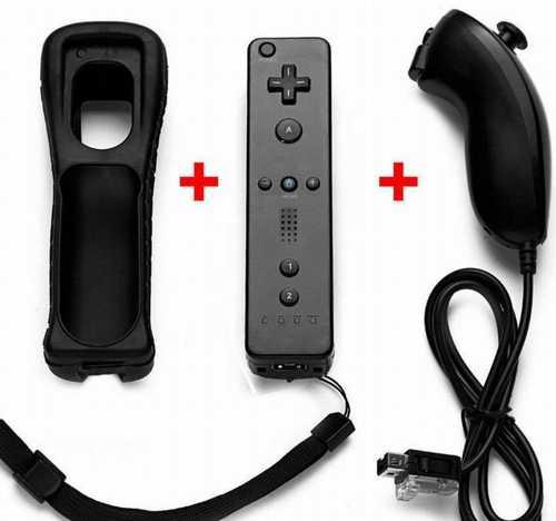 Джойстик Wii Remote Plus Wii Nunchuk Black