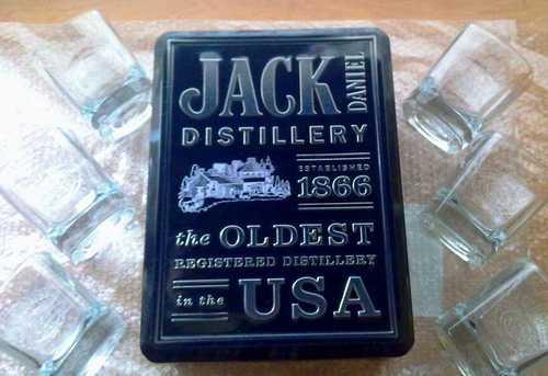 Стаканы виски Jack Daniels 7 + подарочная коробка