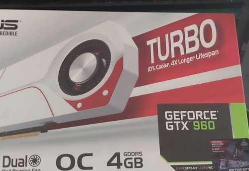 Asus turbo-GTX960-OC-4GD5 4GB (на запчасти)