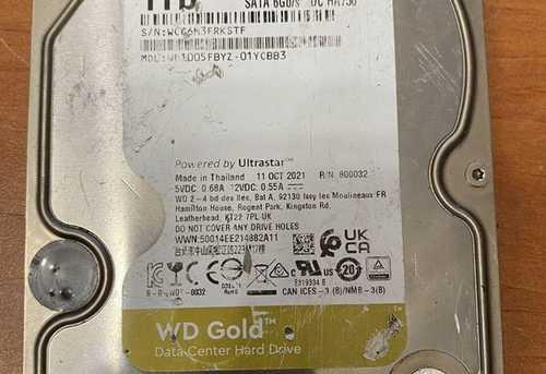 Жесткий диск wd gold 1tb 100%