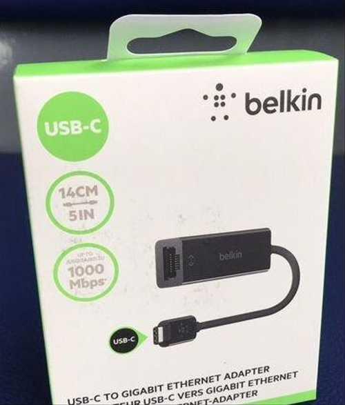 Адаптер Belkin USB-C Gigabit Ethernet (RJ45)