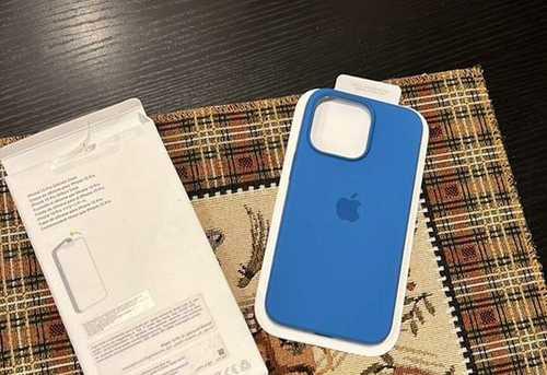 iPhone 13 pro original silicone case blue jay