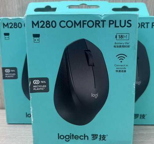 Беспроводная мышь Logitech M280 Comfort Plus