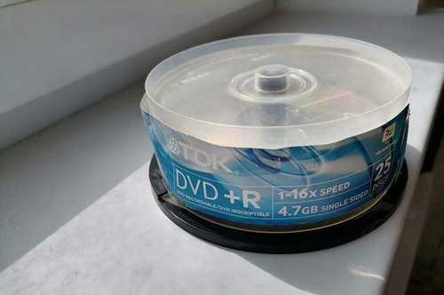 Диск DVD+R 16x 4.7Gb болванки на шпинделе