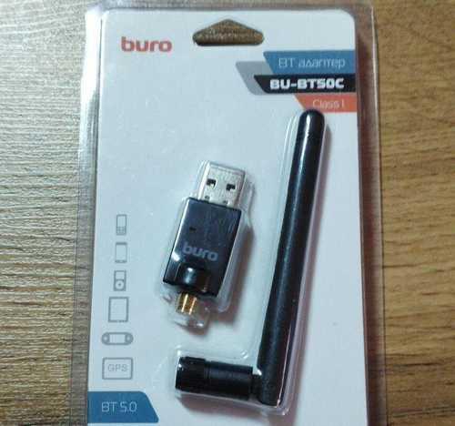 Bluetooth адаптер Buro BU-BT50C BT 5.0+EDR