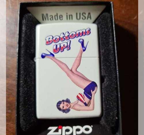 Zippo. Bottoms up. Pin-up. Poster 43 г. NEW