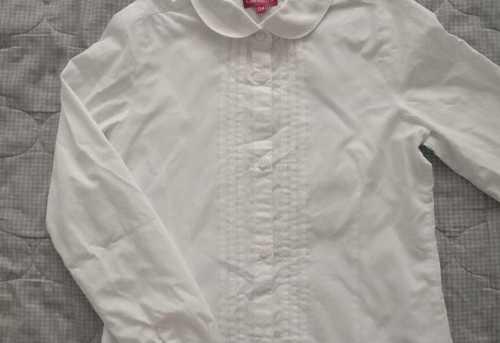 Белые школьные блузки р. 134, 128