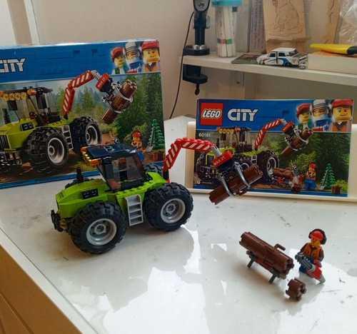 Lego city лесной трактор 60181