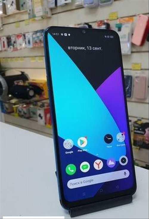 Realme C3 3/64Гб Blue (Наушники в подарок)