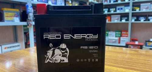 Акб 12Vдля Мотоцикла Мопеда Red Energy 9Ah RS 1210