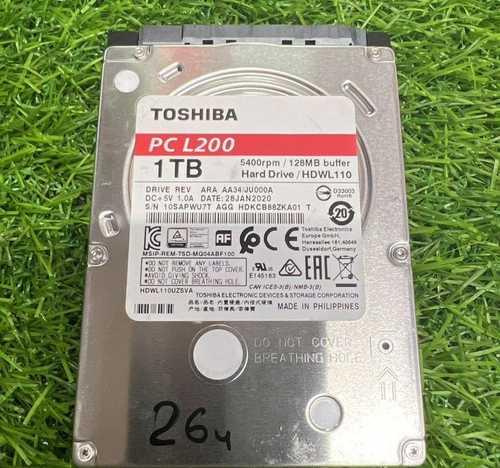 Жесткий диск Toshiba PC L200 1Tb 4-800ч