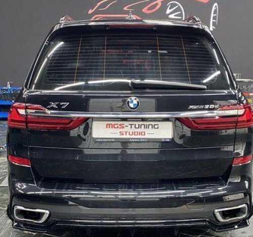 Диффузор для BMW X7 G07 черный глянец