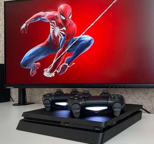 Sony playstation 4 slim 1tb 2 геймпада