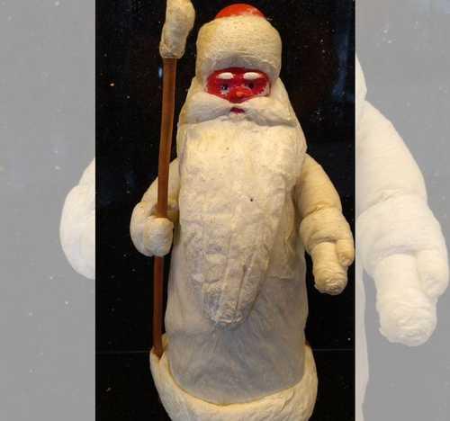 Ёлочная игрушка "дед мороз" 34см вата, пластмасса
