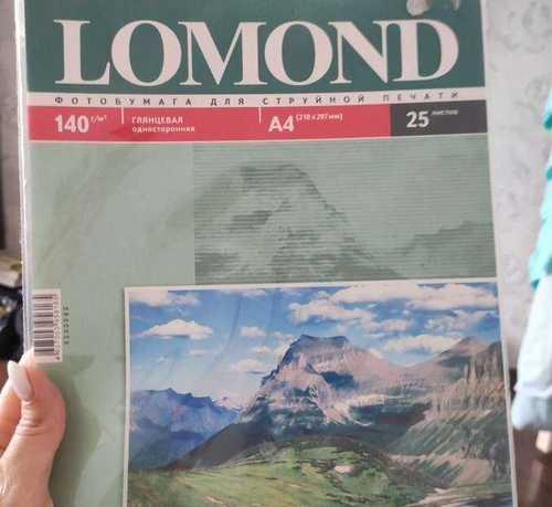 Фотобумага a4 для струйный печати Lomond