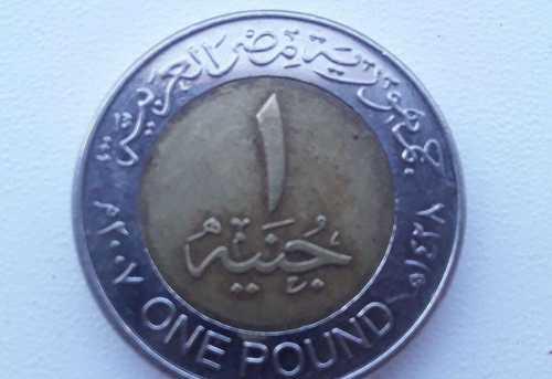 Монета Египет one pound