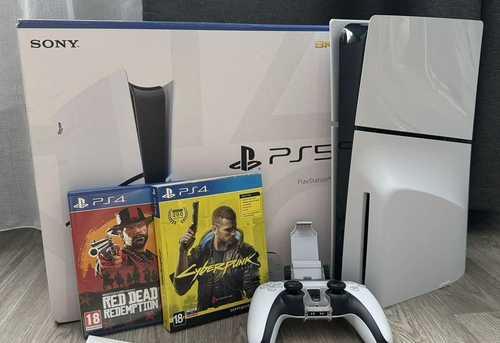 Sony Playstation 5 Slim 1Tb (Белая) с дисководом