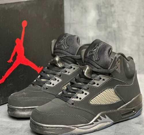 Кроссовки Nike air Jordan 5 black cat