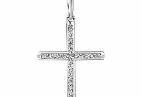 Крест с выращенными бриллиантами 0.233 ct