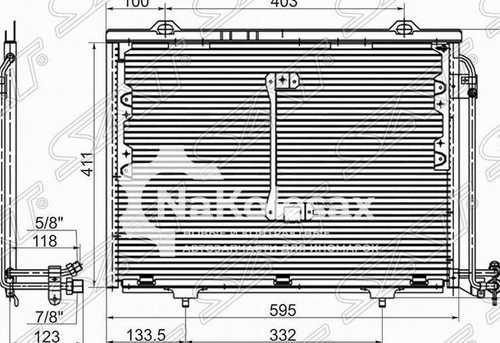 Радиатор кондиционера mercedes C-class W202 93-00
