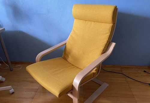 Кресло поэнг IKEA бу желтое