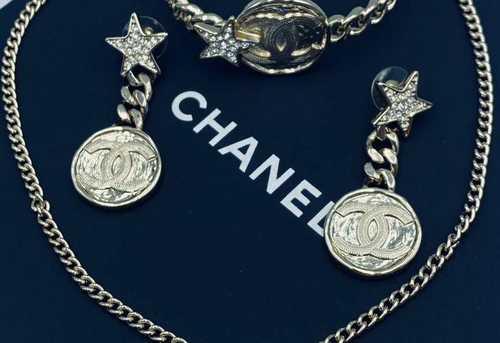 Chanel колье серьги