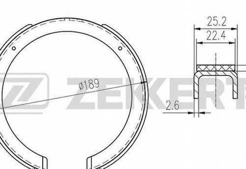 Тормозные колодки барабанные Zekkert BK-4456