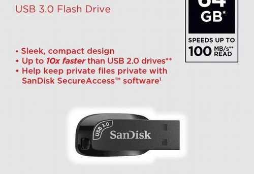 USB-накопитель Sandisk Ultra Shift 64Gb