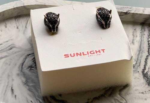 Серебряные серьги серебро 925 пробы Sunlight